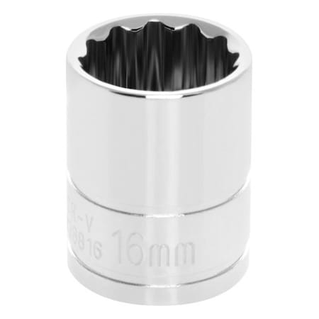 Performance Tool 3/8 In Dr. 12 Pt Socket 16Mm Socket 12Pt 16M, W38816 ...
