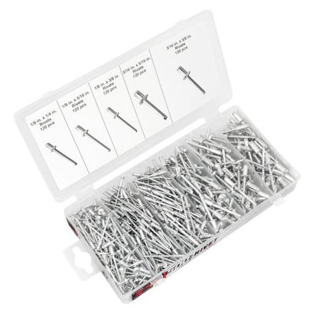 Performance Tool 500-Pc Rivet Assortment Set W5228 | Zoro