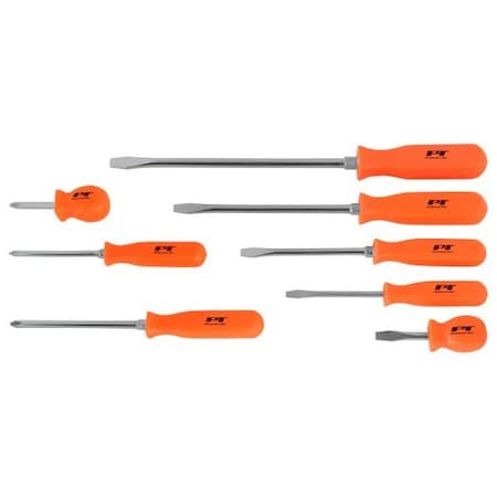 Performance Tool 8-Pc High Visible Screwdriver Set, W904 W904 | Zoro
