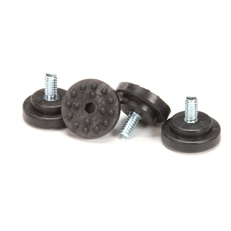Old Dominion Wood Black Threaded Foot Set Of 4 H-19 | Zoro
