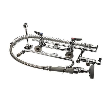 T&S Brass Pre-Rinse Unit W/ Ceramas & Wall Bracket B-0133-12-CR-B | Zoro
