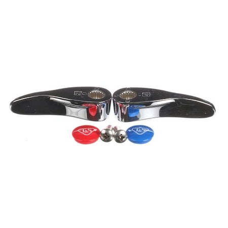 T&S Brass Lever Handle Repair Kit, (2) Handles, Indexes & (2 B-9K-NS | Zoro