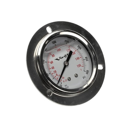 Vogt Ice Machines Gage, 2.5" Lqd Filled, 30"-400 12D2590G09 | Zoro