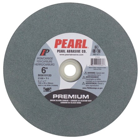 Pearl Premium SC Bench Grinding Wheel 6 x 1 x 1 C120 BG610120 | Zoro