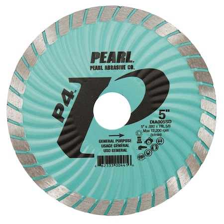 Pearl P4 SD Turbo Blade 5 in. 7/8- 5/8 in. Adapter DIA005SD | Zoro