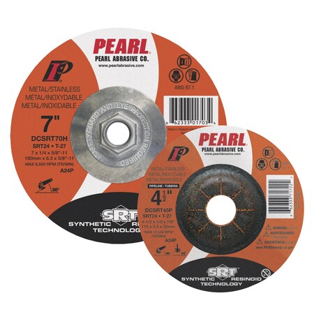 Pearl SRT DC Grinding Wheel 7 x 1/4 x 7/8 SRT24 T-27 DCSRT70 | Zoro