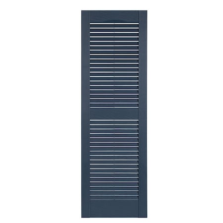 Perfect Shutters 15 Inch x 35 Inch Louver Exterior Vinyl Shutter, PR ...