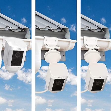 Wasserstein Weatherproof Gutter Mount Ring Spotlight Cam, Ring Rounded ...