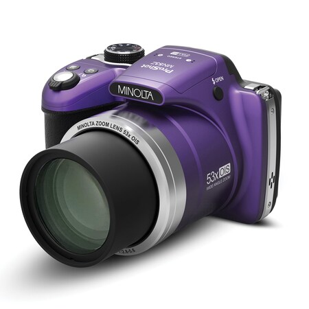 Minolta 16.0-Megapixel 53x Zoom Bridge Camera (Purple) MN53Z-P | Zoro