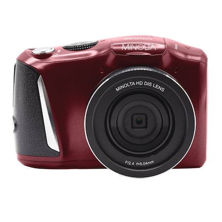Minolta MND50 16x Digital Zoom 48 MP/4K Ultra HD Digital Camera Red ...