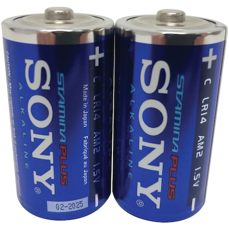 Sony Stamina Plus C Alkaline Battery, 2 PK, 1.5VDC AM2-B2D | Zoro