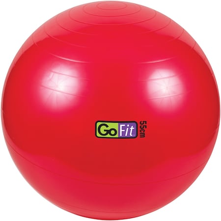 Gofit Exercise Ball with Pump (55cm; Red) GF-55BALL | Zoro