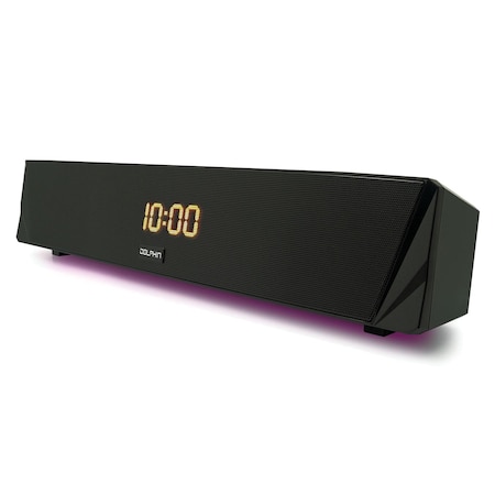 Dolphin Audio 16-Inch Portable Bluetooth Sound Bar with Alarm and Clock ...