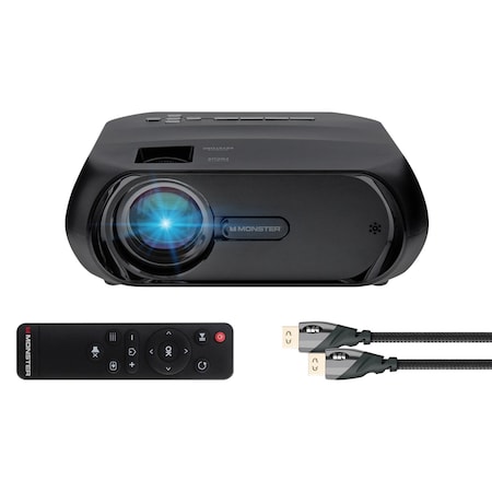 Monster 720p HD TFT LCD Image Pro Projector with Remote Control MHV1 ...
