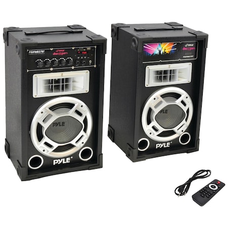 Pyle Disco Jam Powered Active/Passive PA Bluetooth Dual 800W Speaker ...