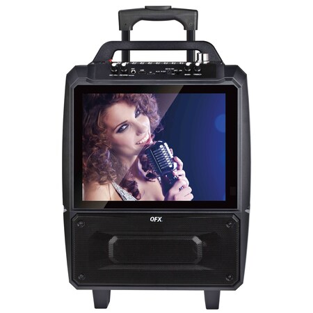 Qfx Portable Karaoke Speaker System with Bluetooth/14" Screen KAR-812 ...