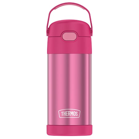 Thermos 12-Ounce FUNtainer Vacuum-Insulated Stainless Steel Bottle Pink ...
