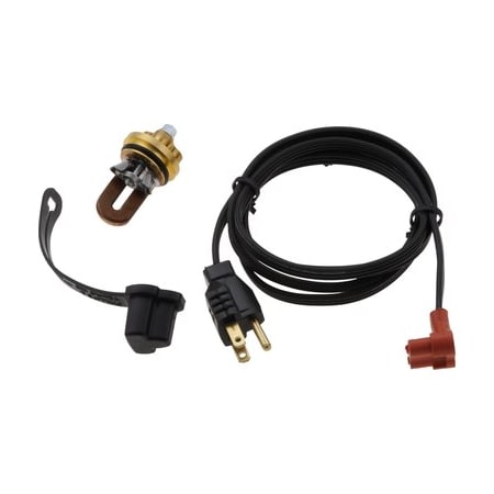 Zerostart Engine Heater - 400W 120V, 35Mm Plug, Brass Adapter Kubota ...