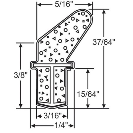 Strybuc White Q-Lon Pocket Weatherseal 63-385LW | Zoro