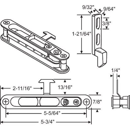 Strybuc Patio Screen Door Handle Set 14-138 | Zoro