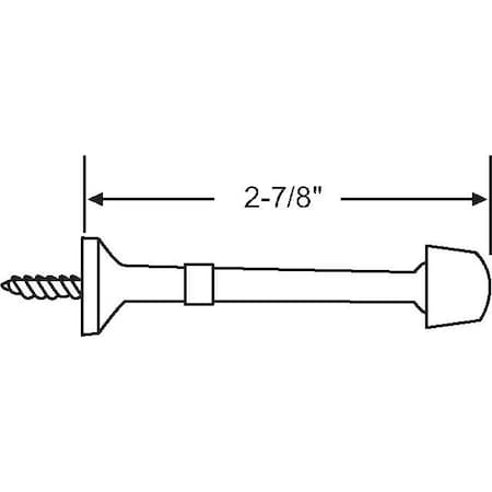 Strybuc SOLID DOOR STOP BRASS PLATED 19-144 | Zoro