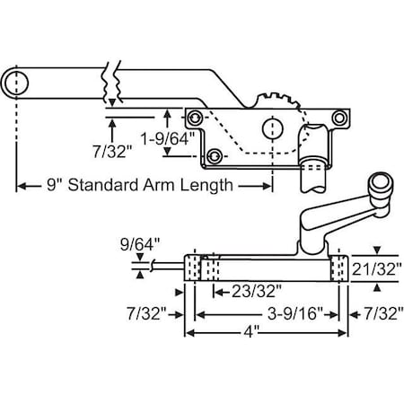 Strybuc Casement Operator Assembly 36-144 | Zoro