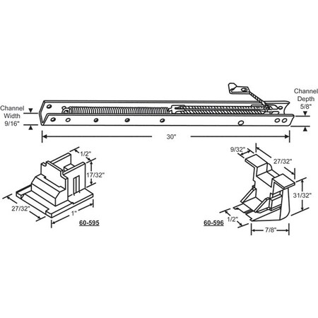 Strybuc 30in Window Channel Balance 60-2950-28 | Zoro