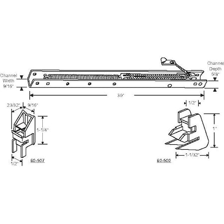 Strybuc 30in Window Channel Balance 60-2960-0 | Zoro