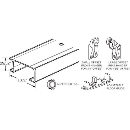 Strybuc Door Track and Hardware Set 7060HU | Zoro
