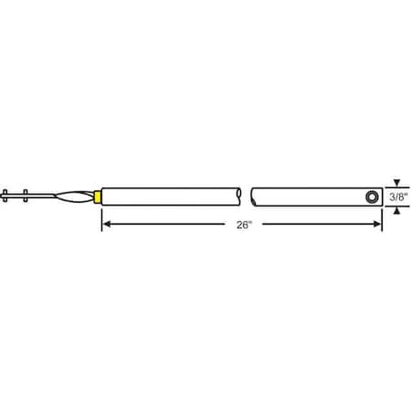 Strybuc 26in Tilt Tube Balance 3/8in 83-26Y | Zoro