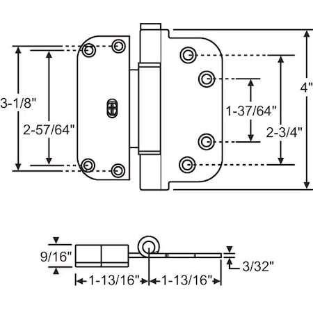 Strybuc Adjustable Guide Hinge 56-223PB | Zoro