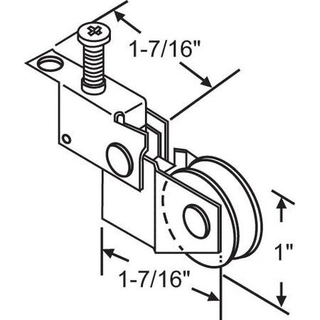 Strybuc Patio Screen Door Roller Assy. 900-19216M | Zoro