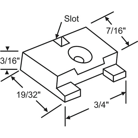 Strybuc Sliding Window Slider Guide 52-673 | Zoro