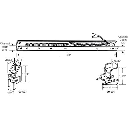 Strybuc 30in Channel Balance With Ends 60-294-1 | Zoro