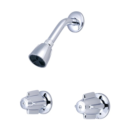 Central Brass Two Handle Shower Set, Polished Chrome, Wall 926 | Zoro
