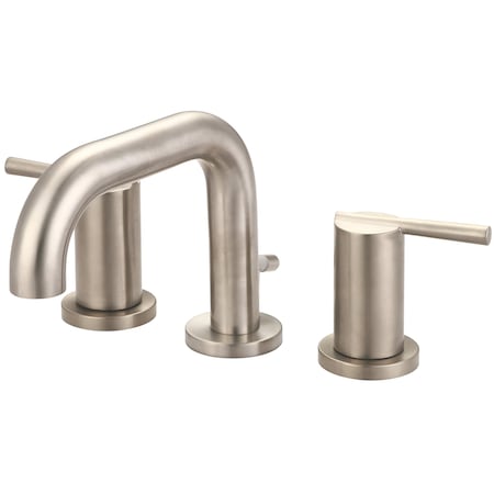 Olympia Two Handle Lavatory Widespread Faucet in PVD Brushed Nickel L ...