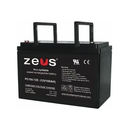 Zeus Battery Products 100Ah 12V M6 Sealed Lead Acid Battery PC100-12SM ...