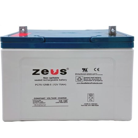 Zeus Battery Products 75Ah 12V Nb Sealed Lead Acid Battery PC75-12NB | Zoro