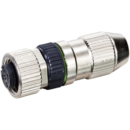 Murr Elektronik M12 male receptacle A-cod. front mount, wires PP 4x0.34 ...