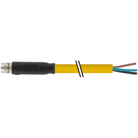 Murrelektronik M8 MALE SNAP-IN 0 Degree, PUR 3x0.25 YELLOW, 3m 7000 ...