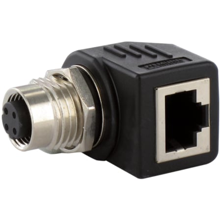 Murrelektronik M12 Bu. D-cod. / RJ45 Ethernet adapter 90 Degree 4-pol ...