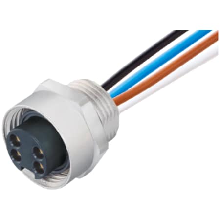 Murrelektronik 7/8'' FEMALE FLANGE PLUG, Wire 4X0.75 0.5m 7000-78361 ...