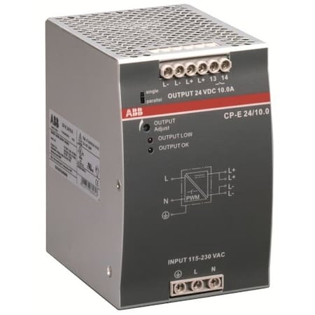 Abb Power Supply, 90/132V AC; 180/264V AC; 210/375V DC, 24V DC, 240W ...