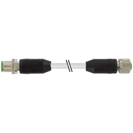 Murrelektronik M12 male 0 Degree / M12 female 0 Degree shielded, PUR ...