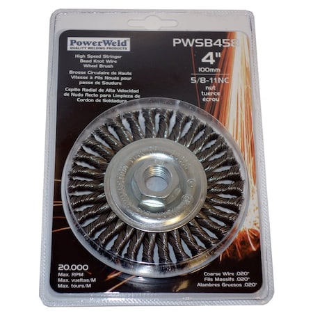 Powerweld 4" Stringer Bead Wheel, Carbon Steel PWSB458 | Zoro