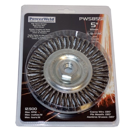 Powerweld 5" Stringer Bead Wheel, Carbon Steel PWSB558 | Zoro