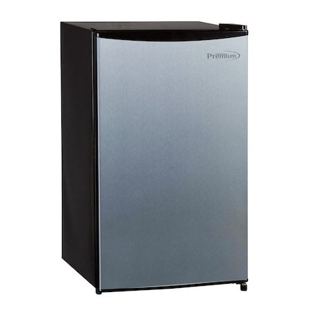 Premium Levella 3.2 cu ft Mini Fridge in Black with Stainless Door ...