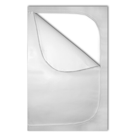 Zip-Up Poly Zipper Door with Tape, White, 30 x 48 H30x48-T2W | Zoro