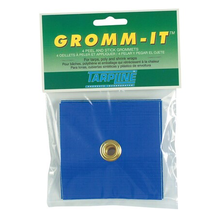 Zip-Up Peel & Stick Tarp Grommet, 4PK TPI-106 | Zoro