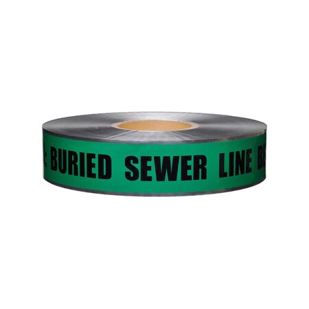 Presco Green Detectable Tape "Caution Buried Sewer Line Below", 12PK ...